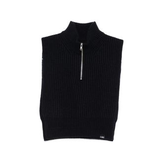 Maison Margiela Ribbed-knit Half-zip Sweater