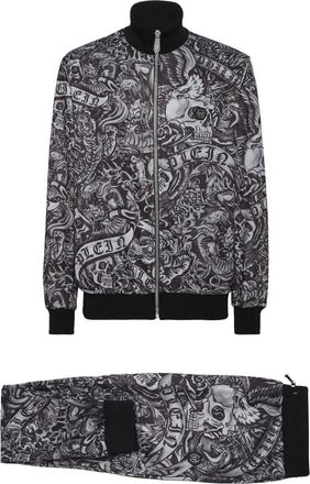 Philipp Plein Homme, Combinaisons et Ensembles, Noir, Taille: M Jogging Set Tattoo