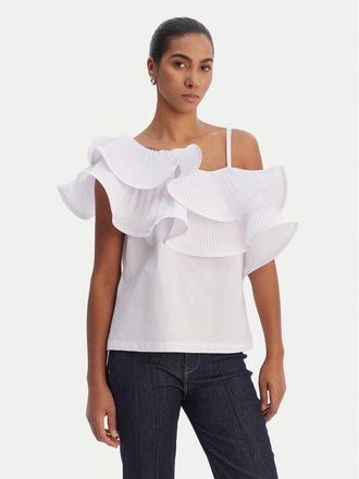 Fracomina Bluse FR26ST2004W697F9 Wei&szlig; Regular Fit