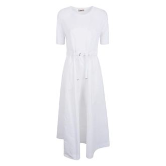 Herno Drawstring Midi Dress - - Dresses - Damen - Wei&szlig; - S