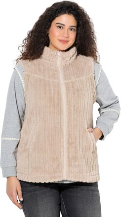 Ulla Popken Damen gro&szlig;e Gr&ouml;&szlig;en &Uuml;bergr&ouml;&szlig;en Plus Size Teddyweste