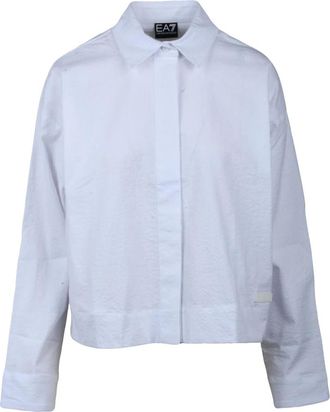 Emporio Armani Emporio Armani Ea7, Femme, Blouses et Chemises, Blanc, Taille: 42 FR Camicia Corta