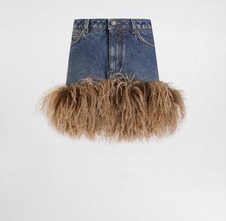 Dolce & Gabbana Denim Skirt - Frau Denim Mehrfarbig 46