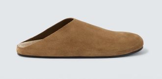 The Row Slippers Hudson aus Veloursleder