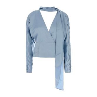 Ganni Damen, Blusen & Hemden, Blau, SGr&ouml;&szlig;e