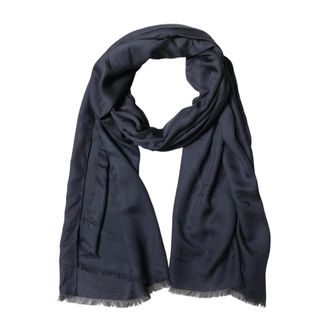 Dolce & Gabbana Schal mit durchgehendem Logo-Print - - Accessories - Herren - Blau - ONE SIZE