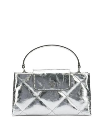Tory Burch Tory Burch Hobo Bags - Quilted Metallic Leather Shoulder Bag - Gr. unisize - in Grau - f&uuml;r Damen