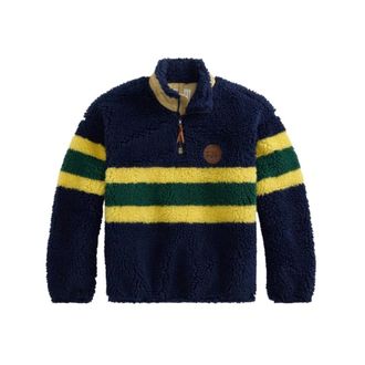 Ralph Lauren Pull en polaire ray&eacute; - Homme - Sport - Bleu - Taille: XL