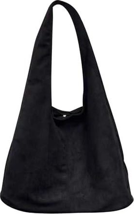 Generic Femmes Faux en daim Hobo Sachs Sac à bandoulière pour les voyages de travail (noir)