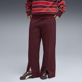 Puma Pantalon d&eacute;contract&eacute; Wardrobe Essentials Femme, V&ecirc;tements, Rouge, XXL