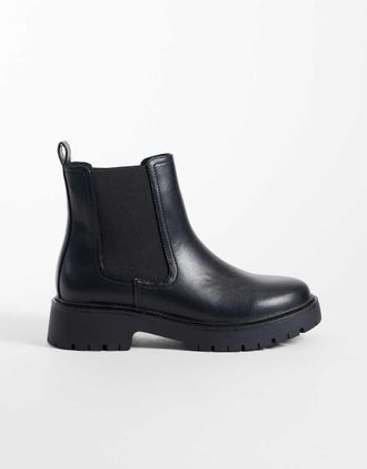 London Rebel Regina - Bottines chelsea chunky - Noir