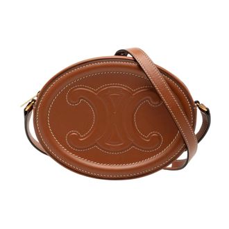 Celine Sac bandouli&egrave;re ovale en cuir Pre-owned - Femme - Pre-owned - Brun - Taille: ONE Size
