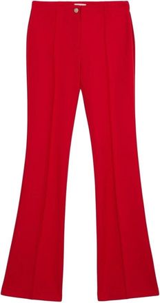 Oltre Schlaghosen in Milano-Maschenware - - Trousers - Damen - Rot - 3XL