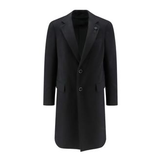 Lardini Manteau Cachemire Uni-Bouton - Homme - Manteaux - Noir - Taille: 2XL