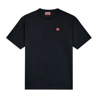 Kenzo Homme, Tops, Noir, Taille: XS T-shirt et Polo noirs à fleurs