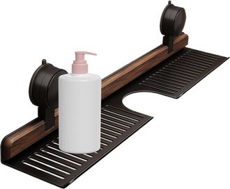 Generico Badezimmerregale mit Saugnapf, Badezimmer-Organizer mit Saugnapf | Robuster Organizer ohne Bohren für Küche Bad