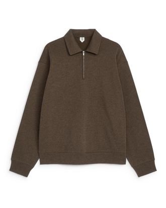 Arket Poloshirt Mit Kurzem Rei&szlig;verschluss -Beige