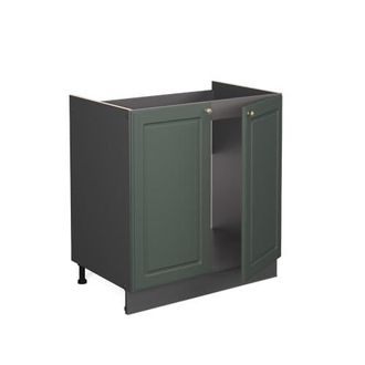 Vicco Meuble Bas sous-&eacute;vier Fame-Line, Vert Or Campagne/Anthracite, 80 cm, PT Anthracite