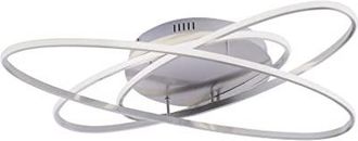 Leuchten Direkt LED Deckenleuchte MALIK, stahl, 2xLED-Board/17W, 1xLED-Board/22,10W/2700-5000K, Innenleuchte, IP20, CCT-Farbsteuerung, Infrarot-FB, dimmbar, Memoryfun