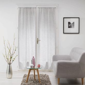 Douceur d'Int&eacute;rieur 1 Paar Gardinen, 2 x 70 x 200 cm, Milza, gewebt, Grau