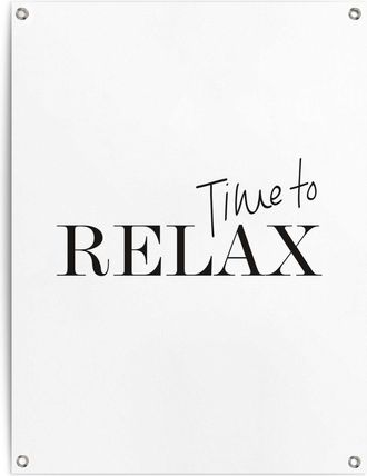 Reinders Gartendeko, Time to Relax, Garten, Bilder, Wanddeko, Room Decor, Leinwand, Schwarz-Weiß, 80x60cm