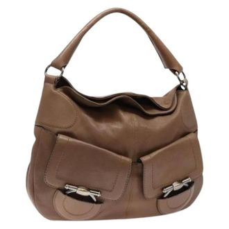 Ferragamo Pre-owned Cuir sacs-main - Femme - Pre-owned - Beige - Taille: ONE Size