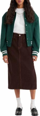 Levi's Damen Side Slit Skirt Rock, Mole, 26W