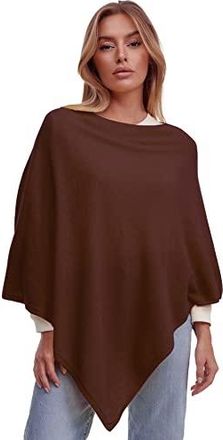 Glamexx24 Poncho Femme &Eacute;l&eacute;gant Ch&acirc;le Cape en Maille Fine Chaud Tricot&eacute; Cape Pour le Printemps Automne