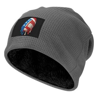 Ahdyr Bonnet en Maille gaufr&eacute;e, Polaire, Chaud, pour lhiver, Noir, pour Hommes et Femmes