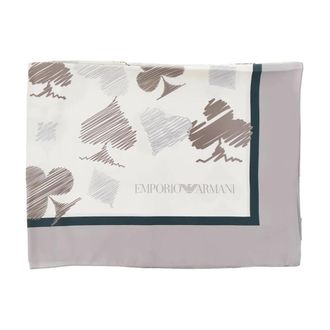 Emporio Armani Femme, Accessoires, Multicolore, Taille: ONE Size Sciarpa stampa in seta dettaglio bordo