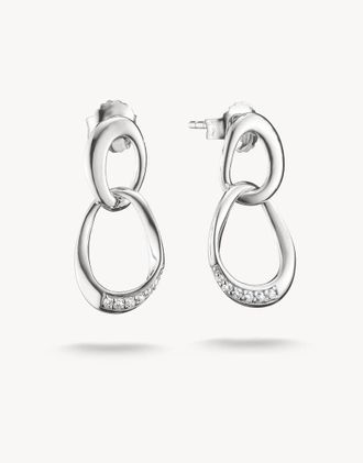 Thomas Sabo boucles doreilles avec zirconia blanc en argent, blanc-Argent&eacute;