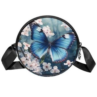 Generic Petit sac &agrave; bandouli&egrave;re Circle pour femme, petit sac &agrave; bandouli&egrave;re avec fermeture &eacute;clair, bretelles r&eacute;glables, sac &agrave; main rond d&eacute;contract&eacute; pour femmes