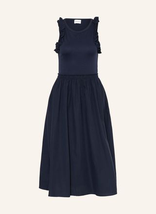 Claudie Pierlot Claudie Pierlot Kleid Im Materialmix Mit R&uuml;schen blau