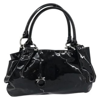 Ferragamo Sac &agrave; main Pre-owned en toile enduite - Femme - Pre-owned - Noir - Taille: ONE Size
