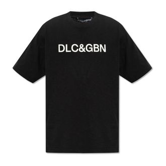 Dolce & Gabbana T-Shirt mit Logo - - Tops - Herren - Schwarzk - S