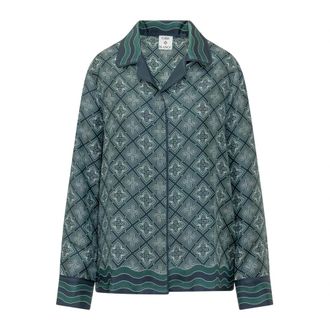 Casablanca Seiden-Pyjamakleid - - Blouses & Shirts - Damen - Gr&uuml;n - L