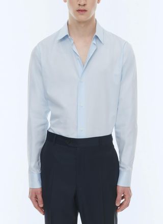 Fursac Chemise en popeline de coton biologique - Taille 37 - Homme
