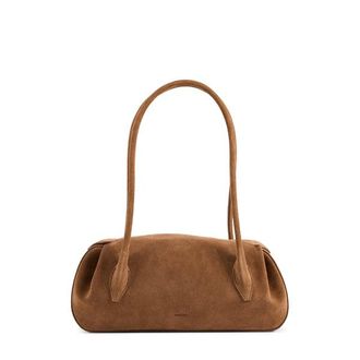 Yuzefi Sac &agrave; main Oyster en cuir daim