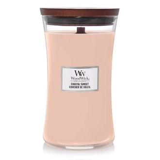 Woodwick Hourglass große Duftkerze mit PlusWick Innovation, Coastal Sunset