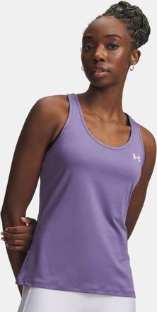Under Armour Tech Mesh Tanktop f&uuml;r Damen Violett Luxe / Wei&szlig; XXL