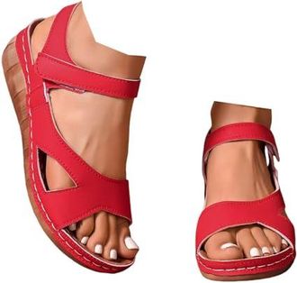 Generic Sandales orthop&eacute;diques larges pour femme avec sangle de cheville et bout ouvert - Semelle souple - Coupe large - Chaussures de plage confortables, Yc 