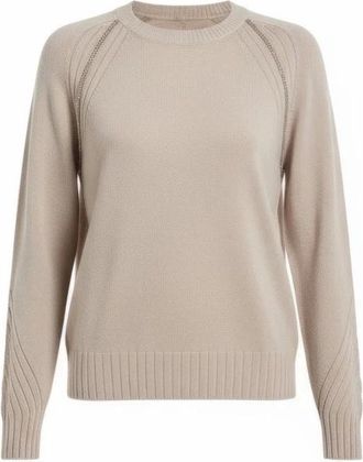 D.exterior Femme, Pulls, Beige, Taille: 40 FR Tricot Ras du Cou