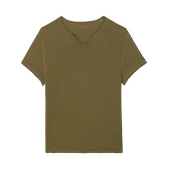 Zadig&Voltaire T-shirt Monastir Voltair Paris - Homme - Tops - Vert - Taille: XL