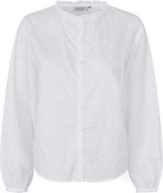 Masai Businessshirt MaIsendre weiche Baumwollpopeline, feminine R&uuml;schen