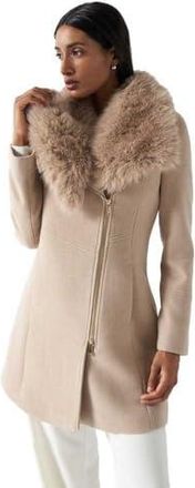 Salsa Manteau Grace en Tissu avec Fourrure Synthetique