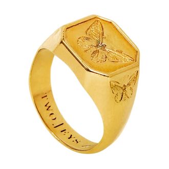 TwoJeys unisex, Accessoires, Jaune, Taille: 61 MM Butterfly Effect Ring Gold