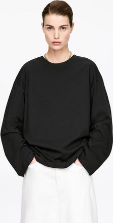 Arket Oversized-T-Shirt Mit Langen &Auml;rmeln -Schwarz