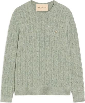 Valentino Garavani Homme, Pulls, Vert, Taille: M Pull col rond en maille torsad&eacute;e