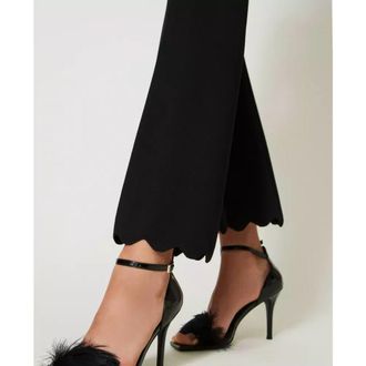 Twinset Ausgestellte Hose - - Trousers - Damen - Schwarzk - S