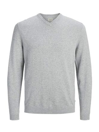 Jack & Jones Herren JJEBASIC KNIT V-NECK NOOS Pullover,, per pack Grau (Light Grey Melange Light Grey Melange), XX-Large (Herstellergr&ouml;&szlig;e: XXL)
